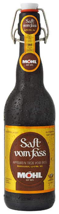 Möhl Saft v.Fass Apfelw.trüb 4% Bügel Har.15x50cl | Bei Rio Getränke kaufen
